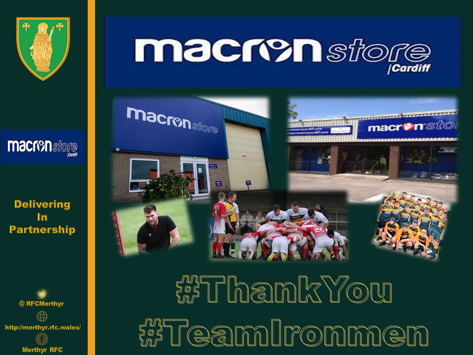 Focus On Partnership. Macron Cardiff – Merthyr RFC Wales